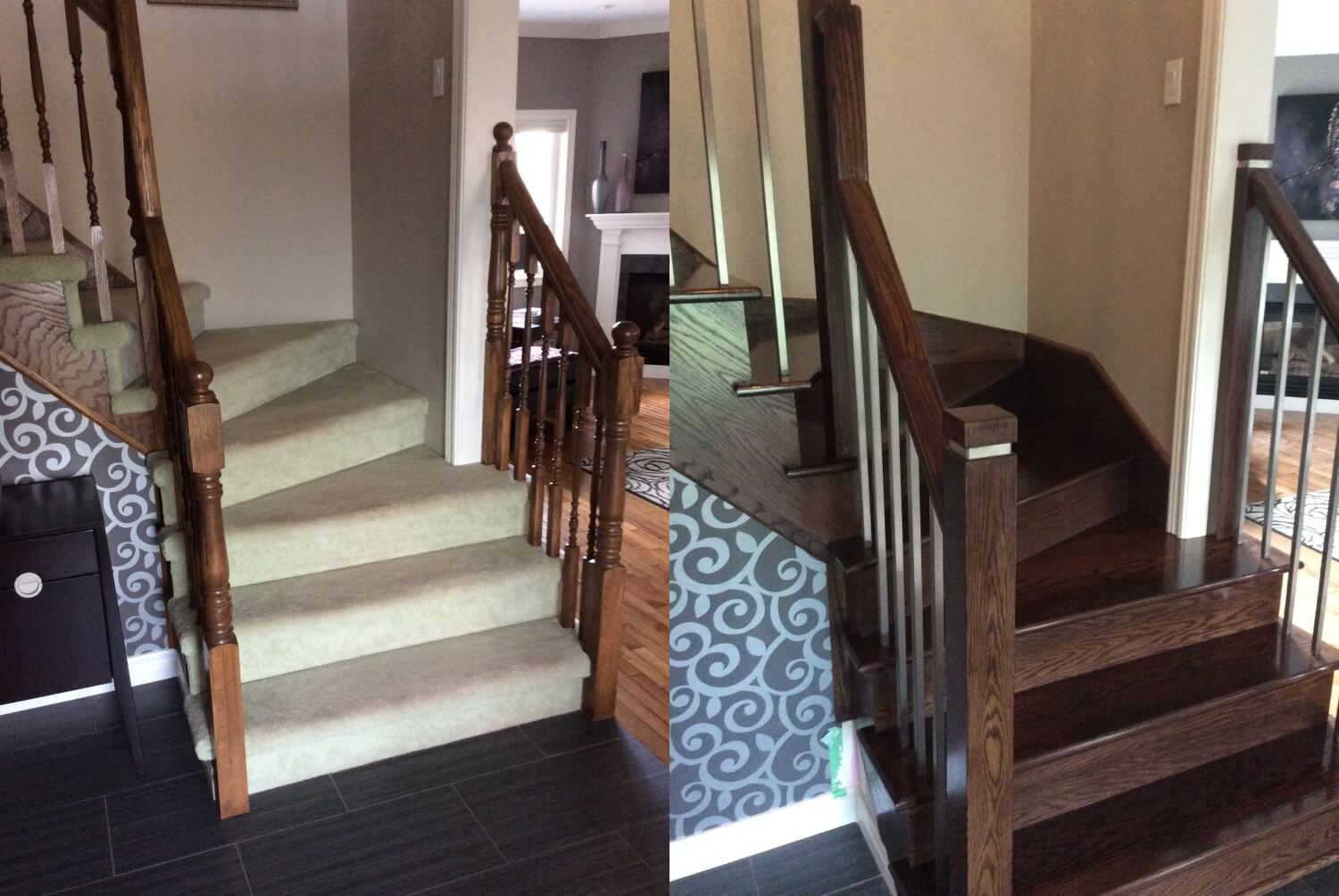 Before and After - Toronto Staircase Renovation