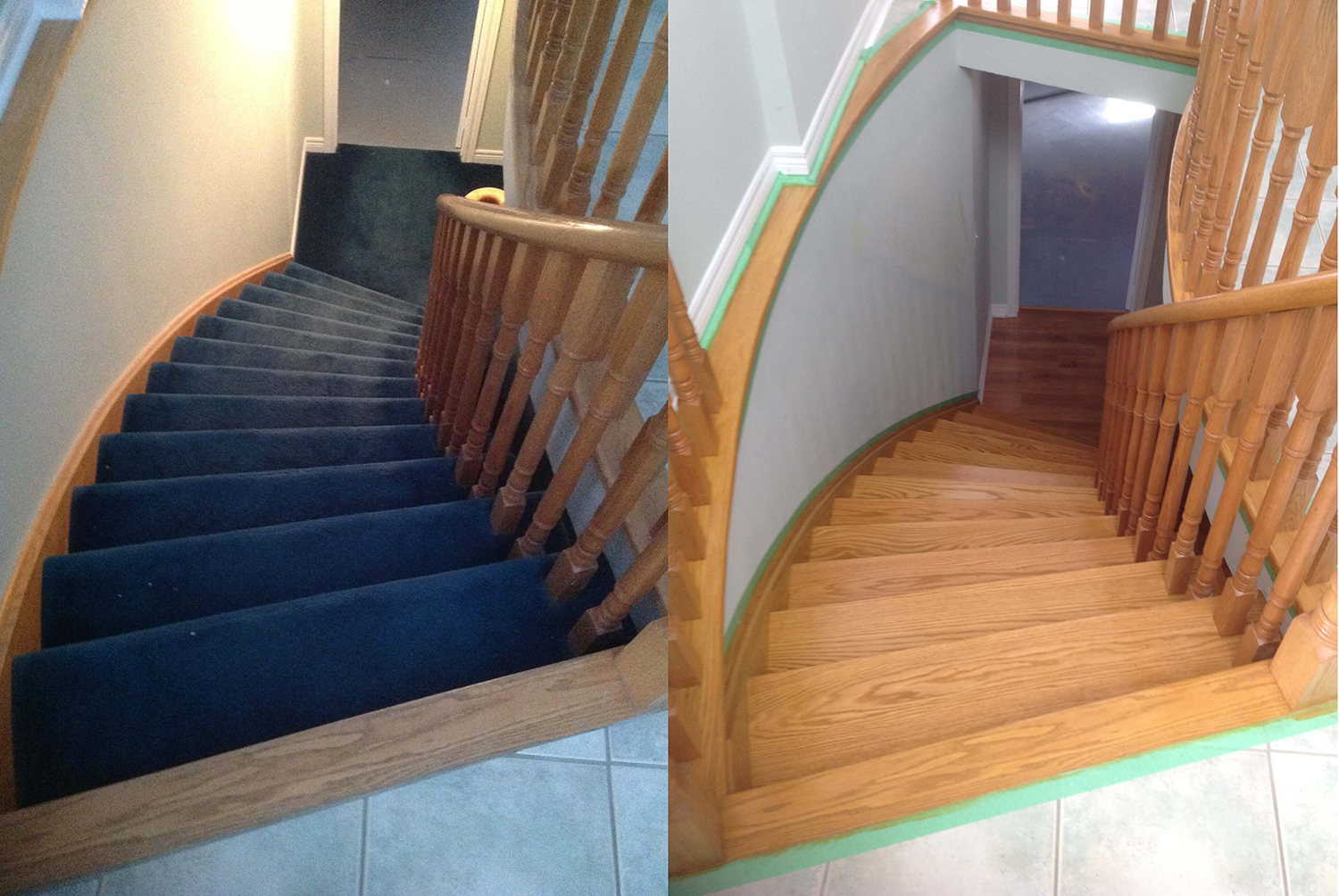 Before and After - Toronto Staircase Renovation