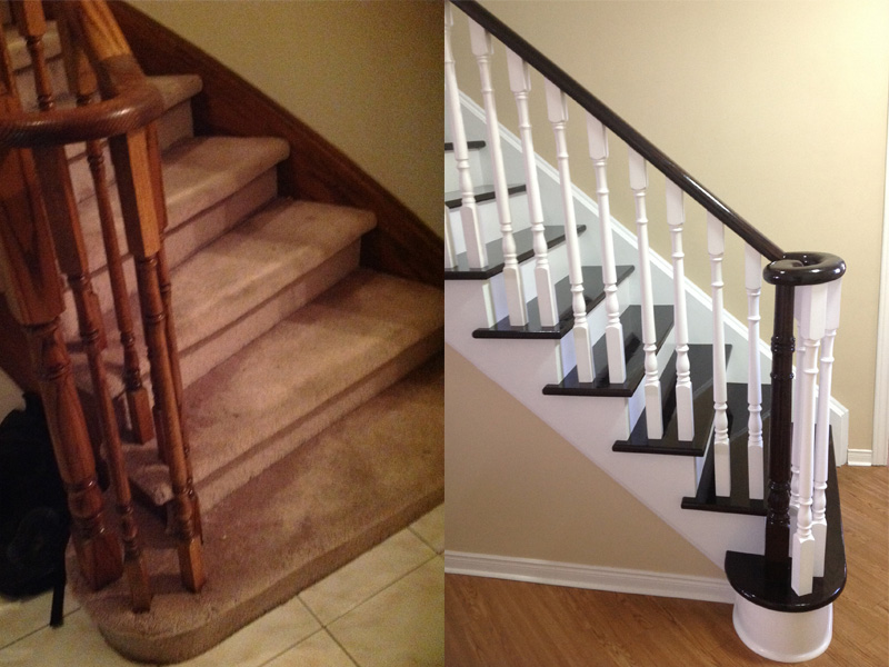 Before and After - Toronto Staircase Renovation
